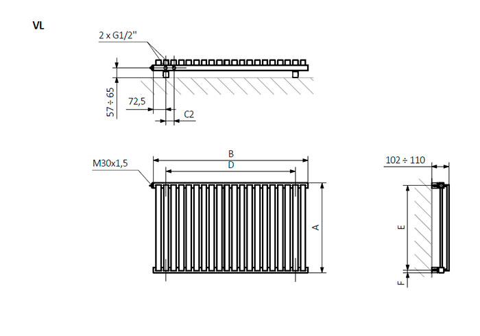 Трубчастий радіатор Terma Nemo - KTK.KIEV.UA