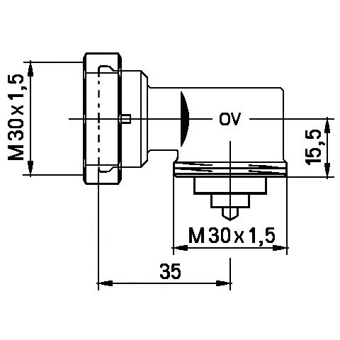 Oventrop Адаптер угловой для термостата